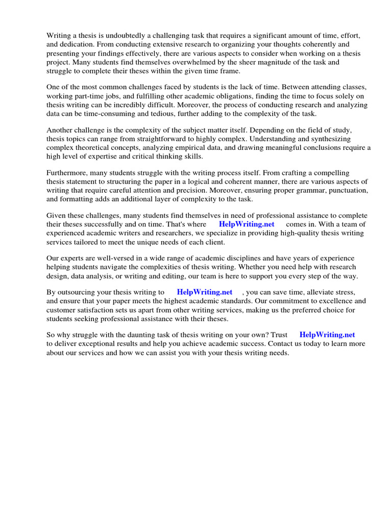 How To Do Thesis Fast | PDF