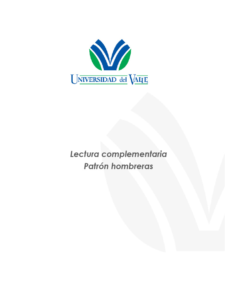 Lectura Complementaria Patron Hombreras | PDF