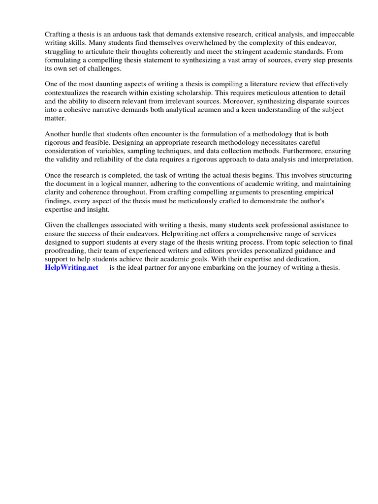 How to Write Recommendation Thesis Sample | PDF | Thesis | Methodology