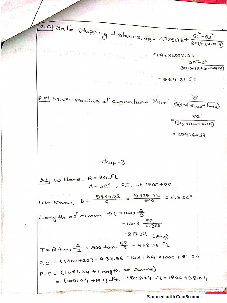Transportation ch3 Exercise | PDF