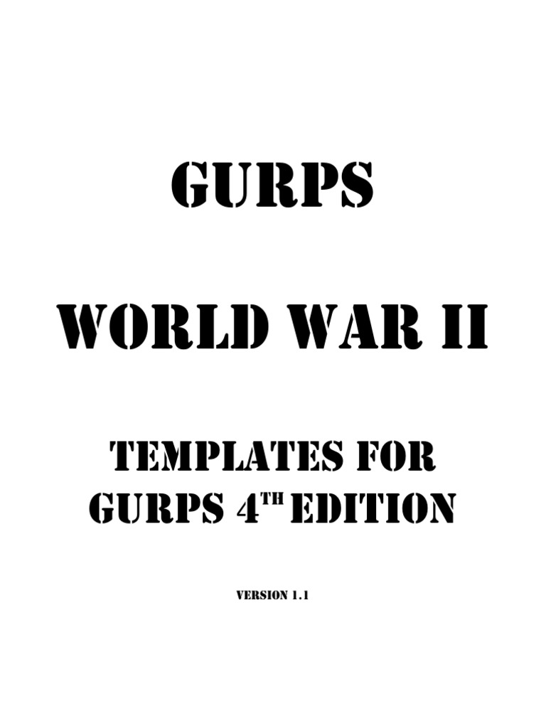 WWII Character Templates 4e | PDF | Artillery | Gun