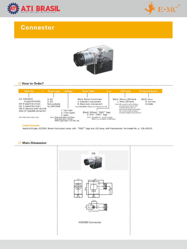 Conector Bobina RV Emc Cat | PDF