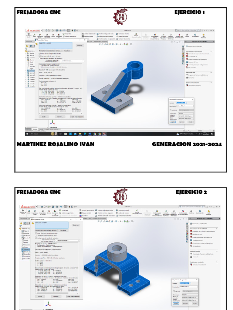 Ejercicios Solidworks | PDF