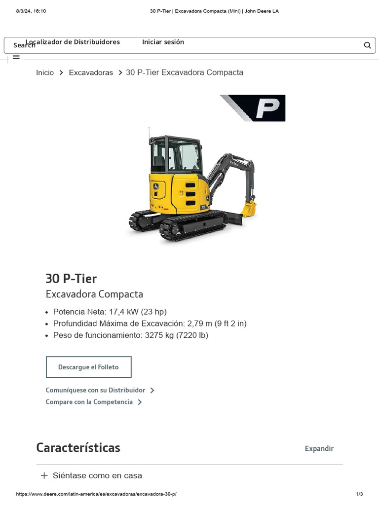 30 P-Tier - Excavadora Compacta | PDF | Tecnologías automotrices ...