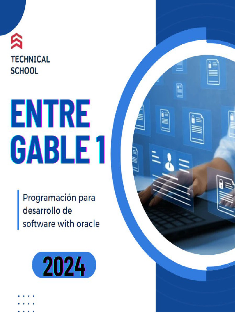 ENTREGABLE 1 PROGRAMACION PARA DESARROLLO DE SOFTWARE WITH ORACLE 2024 1 | PDF | Base de datos ...
