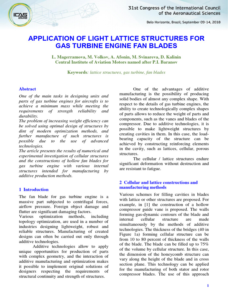 Application of Light Lattice Structures For | PDF | Strength Of ...