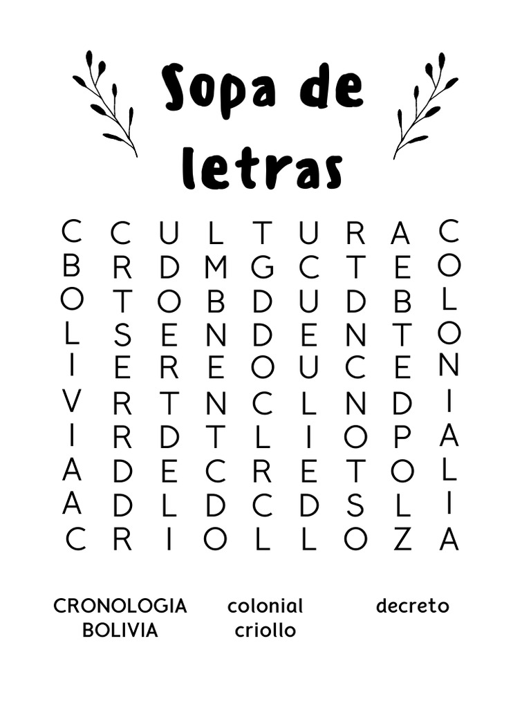 Actividad Sopa de Letras Día de La Tierra en Blanco y Negro Con ...