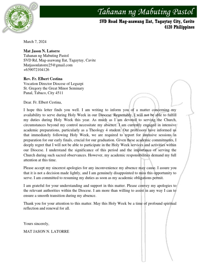 TMP Official Letterhead Letters 2 | PDF