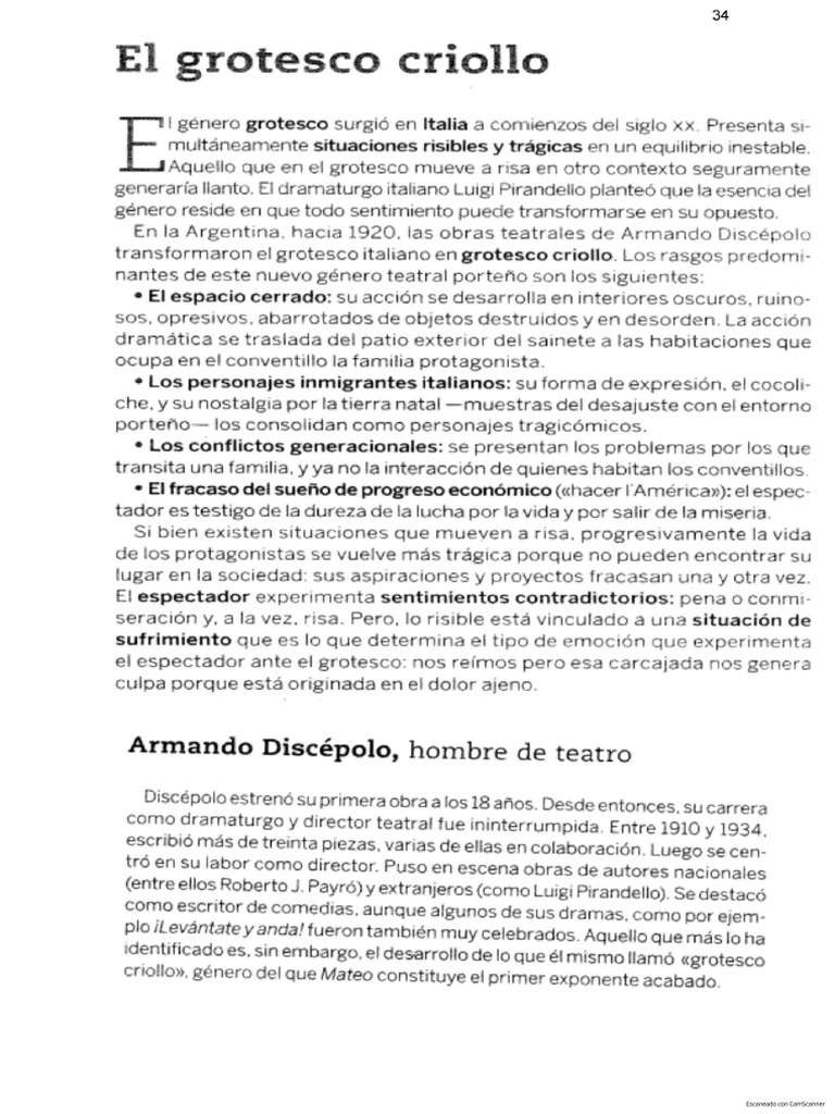 Grotesco - La Forma Cómica en El Teatro | PDF