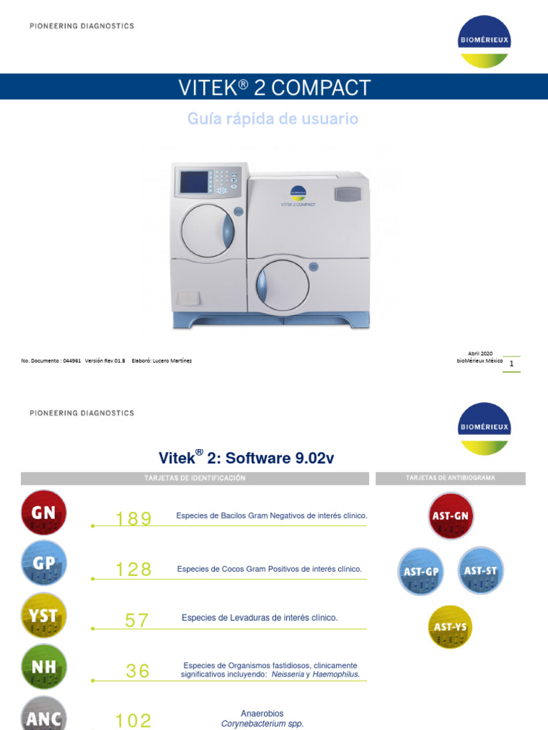 Guia Rapida VITEK 2C Rev 01.B | PDF