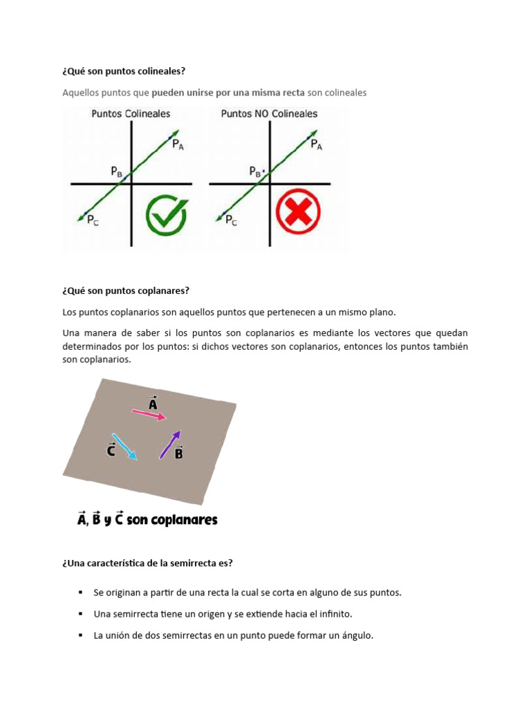 Qué Son Puntos Colineales | Descargar gratis PDF | Línea (geometría ...
