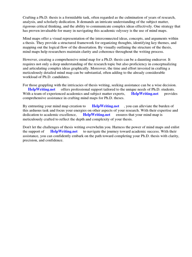 Mind Map For PHD Thesis | PDF | Thesis | Tag (Metadata)