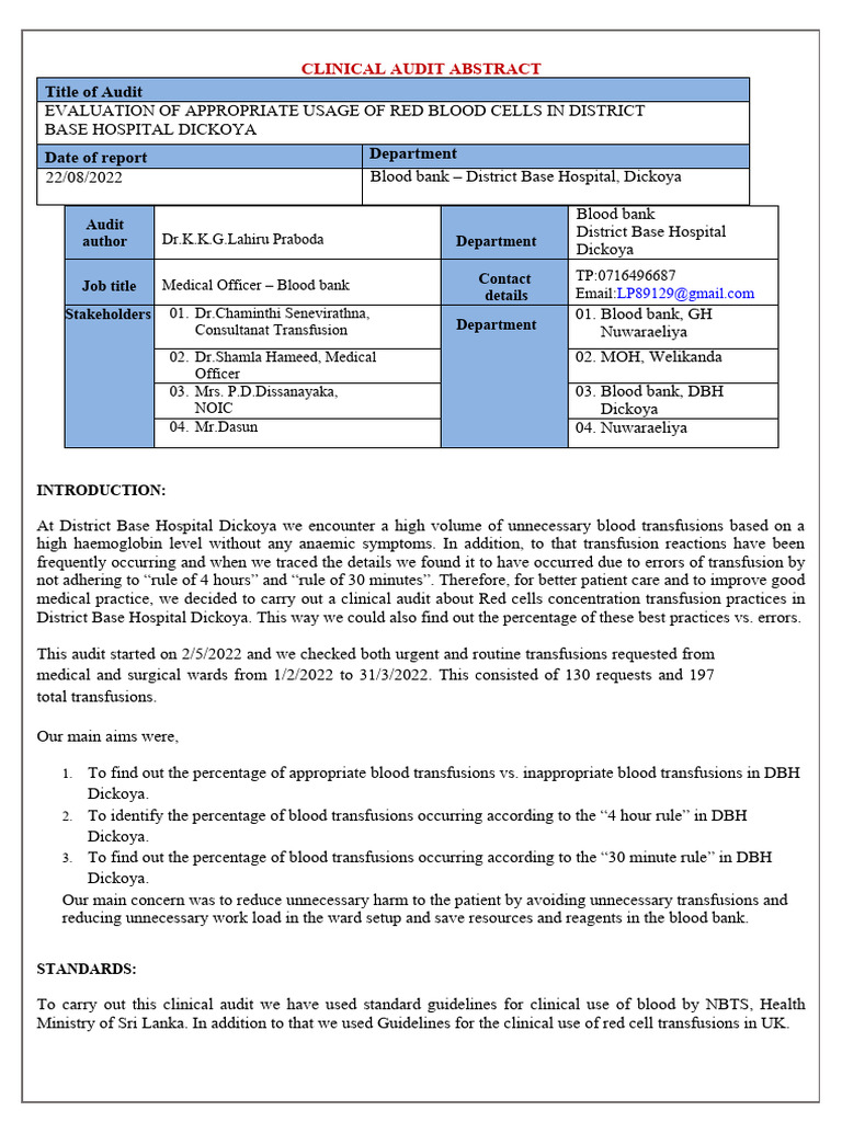 Final Audit Abstract | PDF