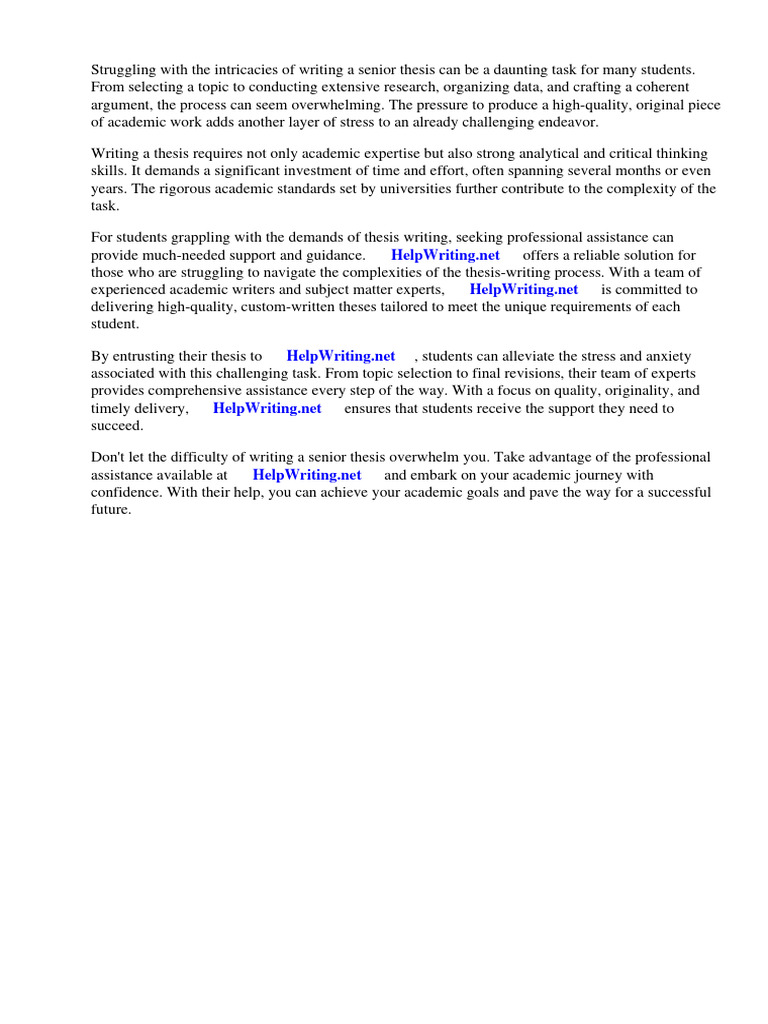 Senior Thesis Roosevelt University | PDF | Autonomy | Thesis