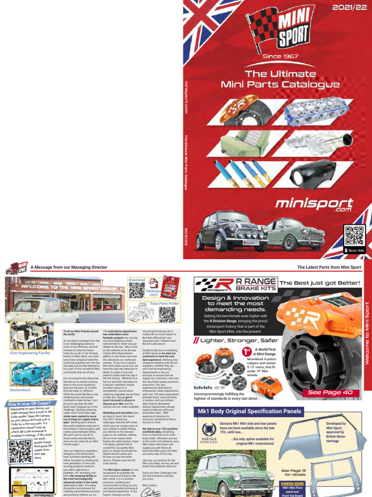Mini Sport 2021/22 Parts Catalogue | PDF | Mini | Car Body Styles