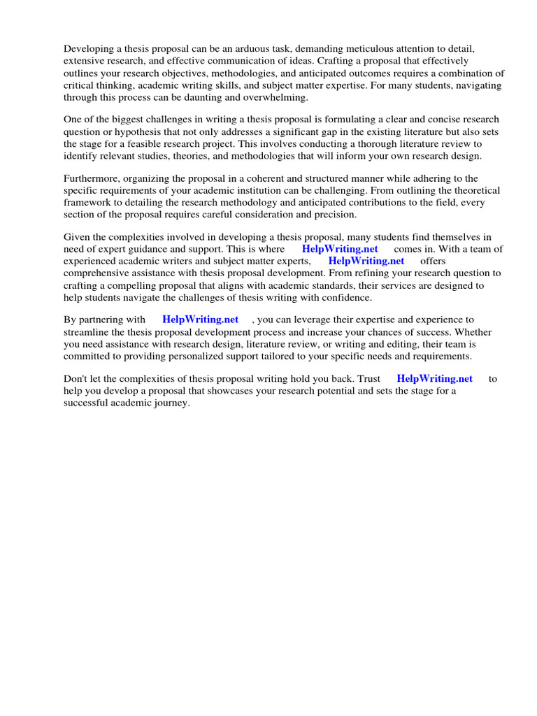 How To Develop Thesis Proposal | PDF | Career & Growth | Business