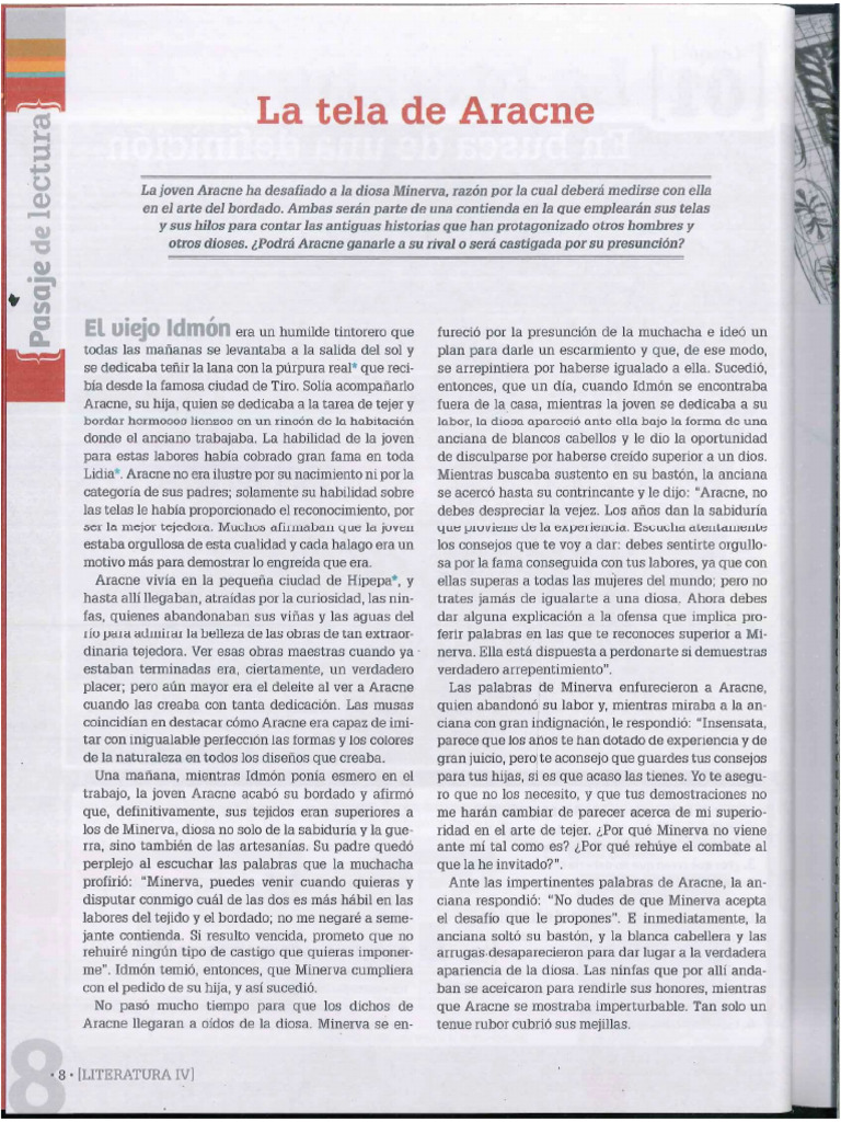 Definición de Literatura y Género LA TELA DE ARACNE | PDF