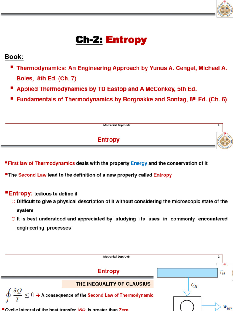 CH 2 Entropy | Download Free PDF | Entropy | Heat