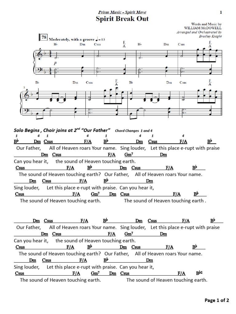 Spirit Break Out - Chart | PDF