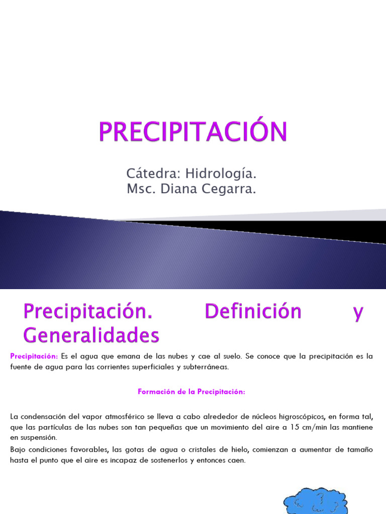 Tema 3. Precipitación | PDF | Ciencia y matemáticas