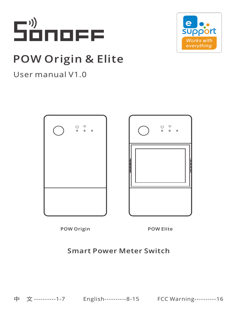 User Manual Sonoff Powr3 Elite | PDF