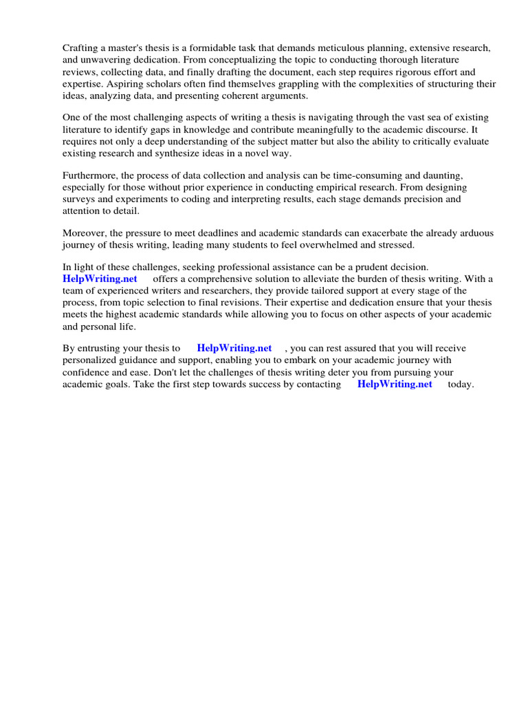 Introduction Master Thesis Example | Download Free PDF | Thesis ...