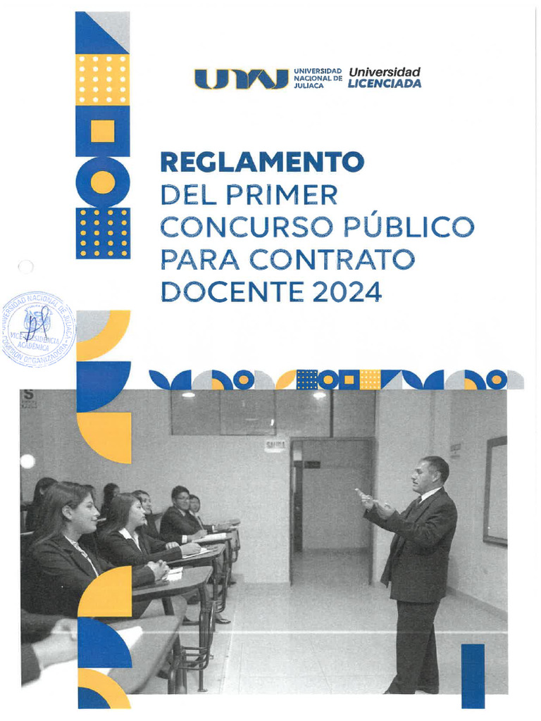 Reglamento 1CP ContratoDocente2024-1 | PDF