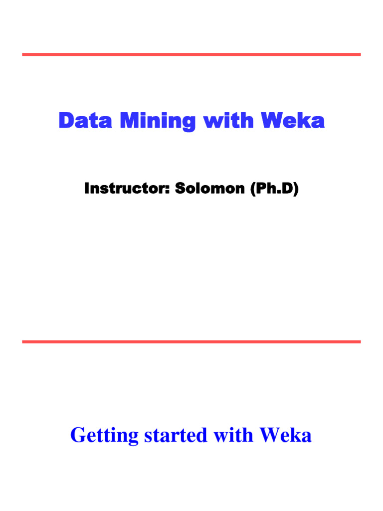 Data Mining With Weka - Demo | PDF