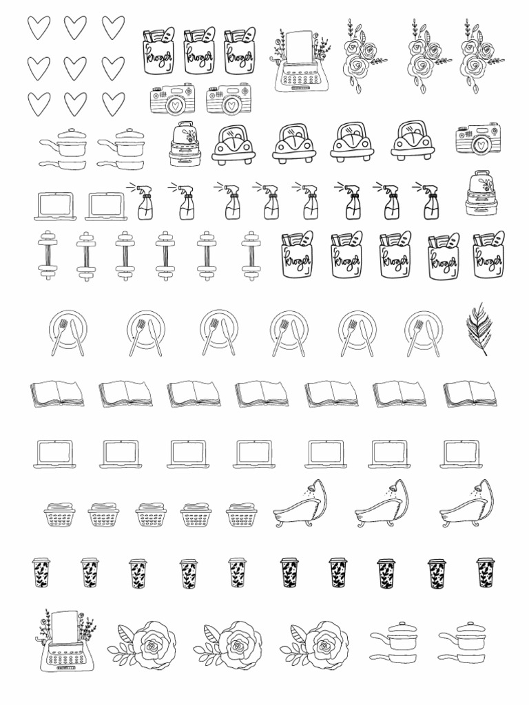 3bfe6 Daily Routine Icons | PDF
