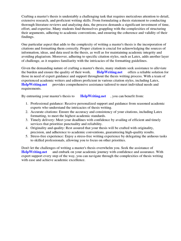 Master Thesis Cite Latex | PDF | Thesis | Version Control