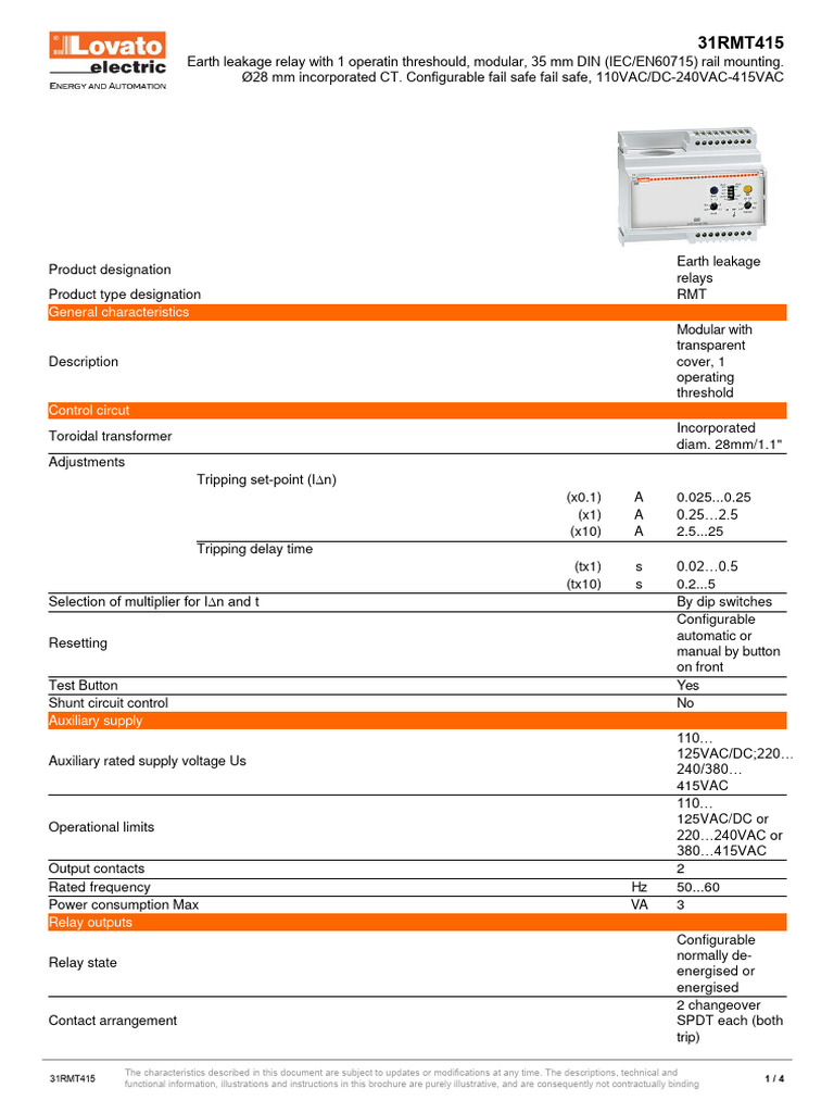 31RMT415 - 20220513 Diff Relay | PDF