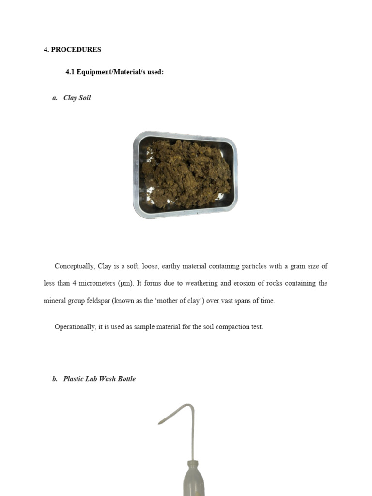 Proctor Test Materials | PDF | Clay | Soil