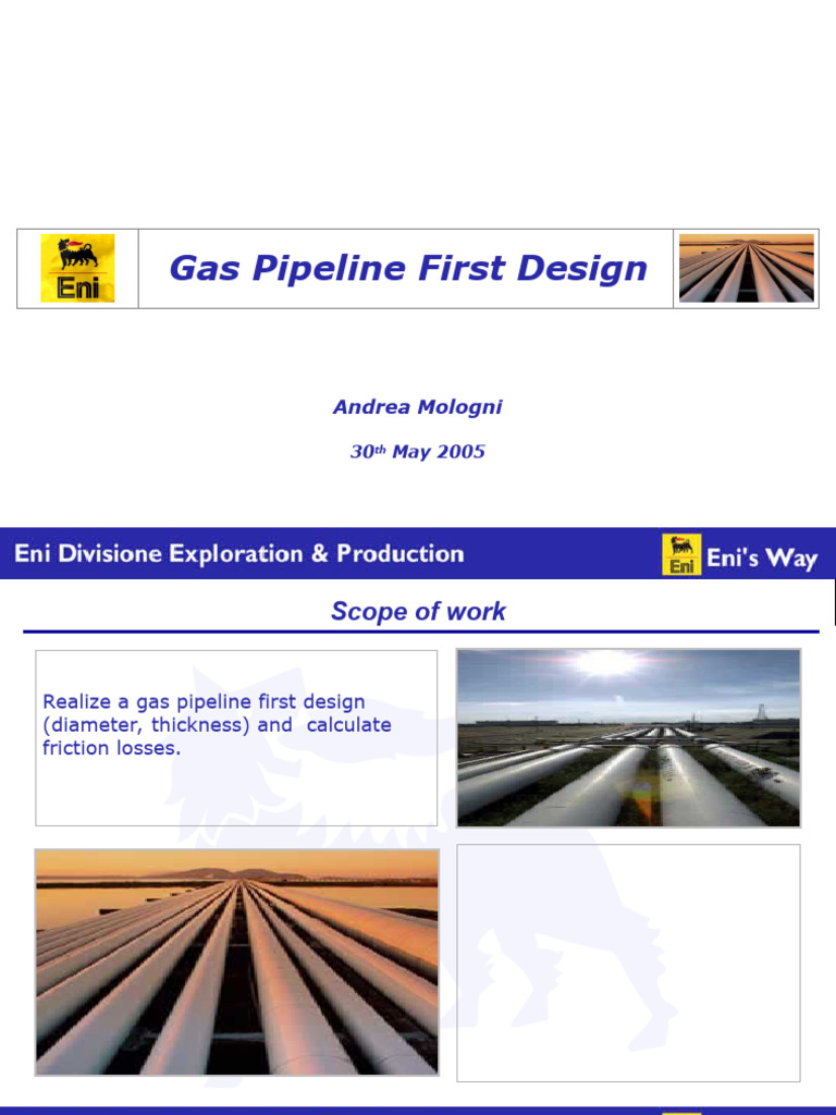 Pipeline Design | PDF | Gases | Flow Measurement