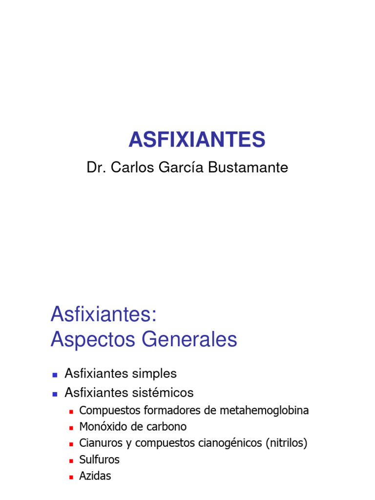7 - Asfixiantes | PDF | Trifosfato de adenosina | Nitrito
