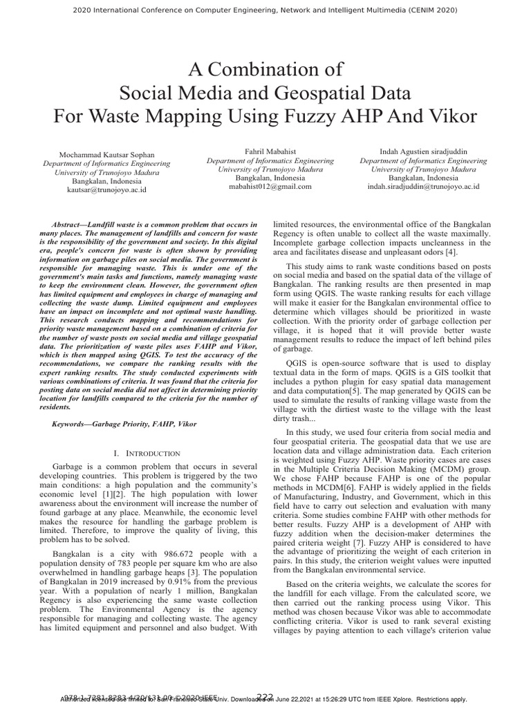 Waste Mapping via Social Media & GIS | PDF | Municipal Solid Waste ...
