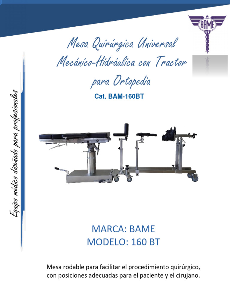 Posiciones de la Mesa Quirúrgica BAME 160 BT | PDF | Pelvis