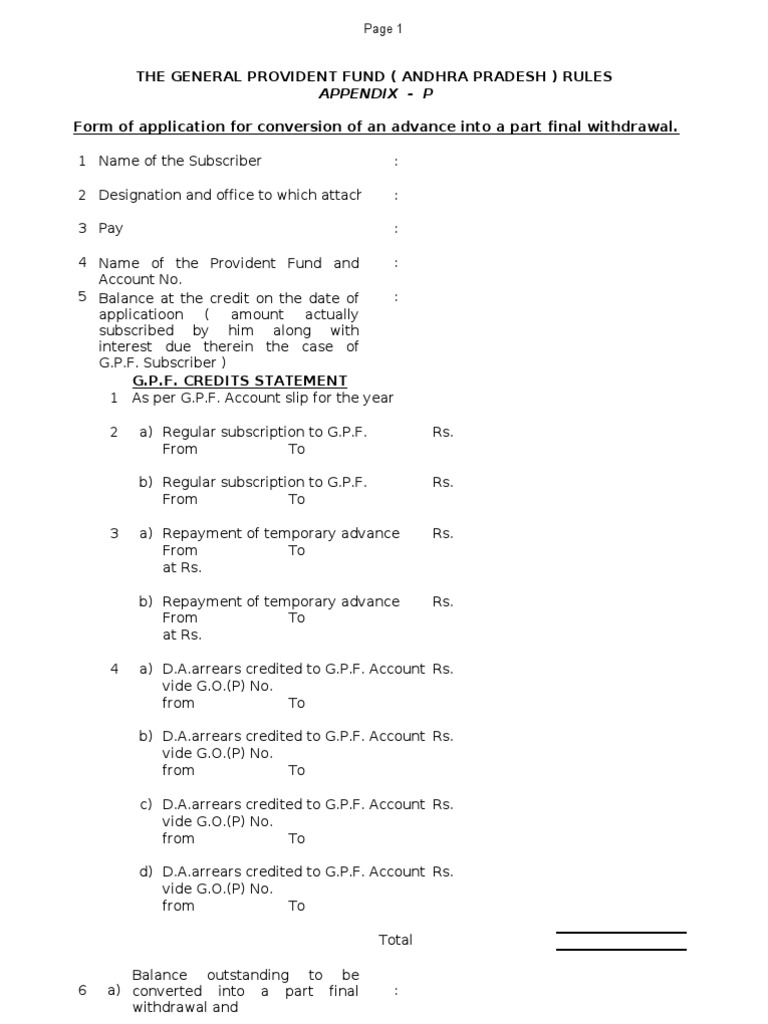 Gpf. Conversion of Ty - Advance Into A Part Final | PDF | Subscription ...