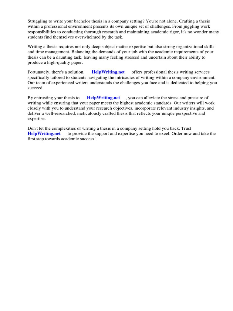 Bachelor Thesis in Einem Unternehmen Schreiben | PDF | Business | Computers
