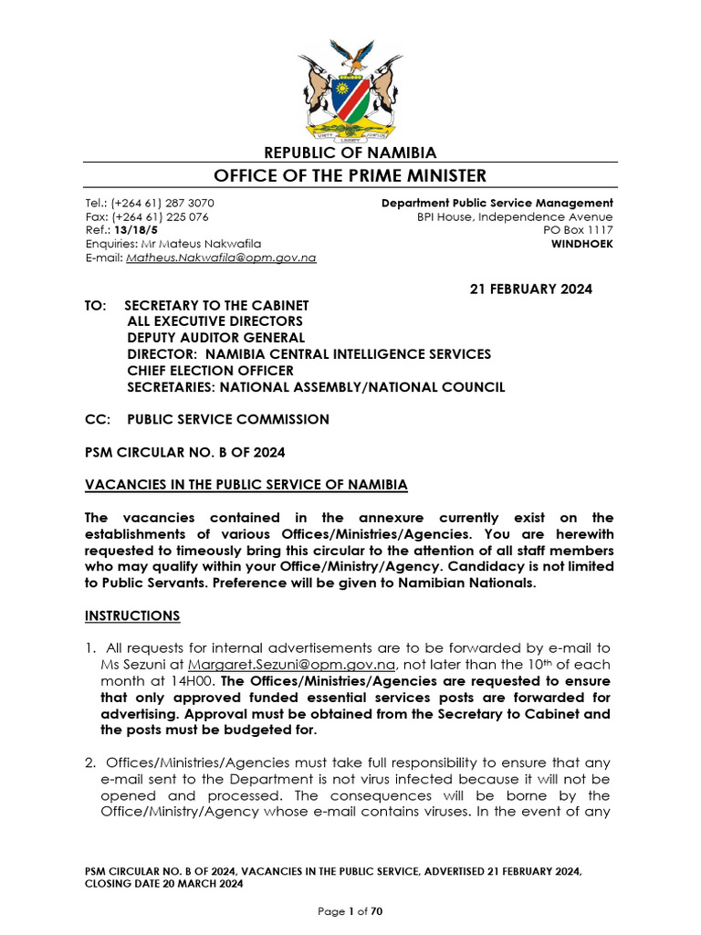 Psm Circular No B Of 2024 Pdf Audit Magistrate