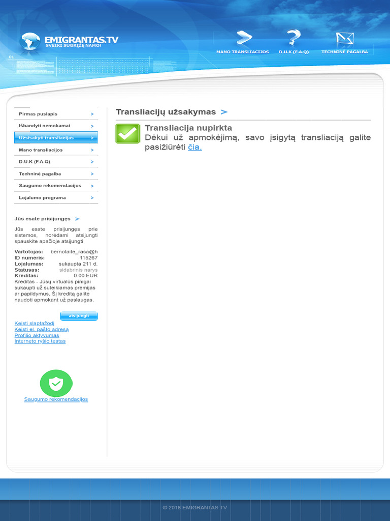 Emigrantas - TV - Lietuviška TV Internetu | PDF