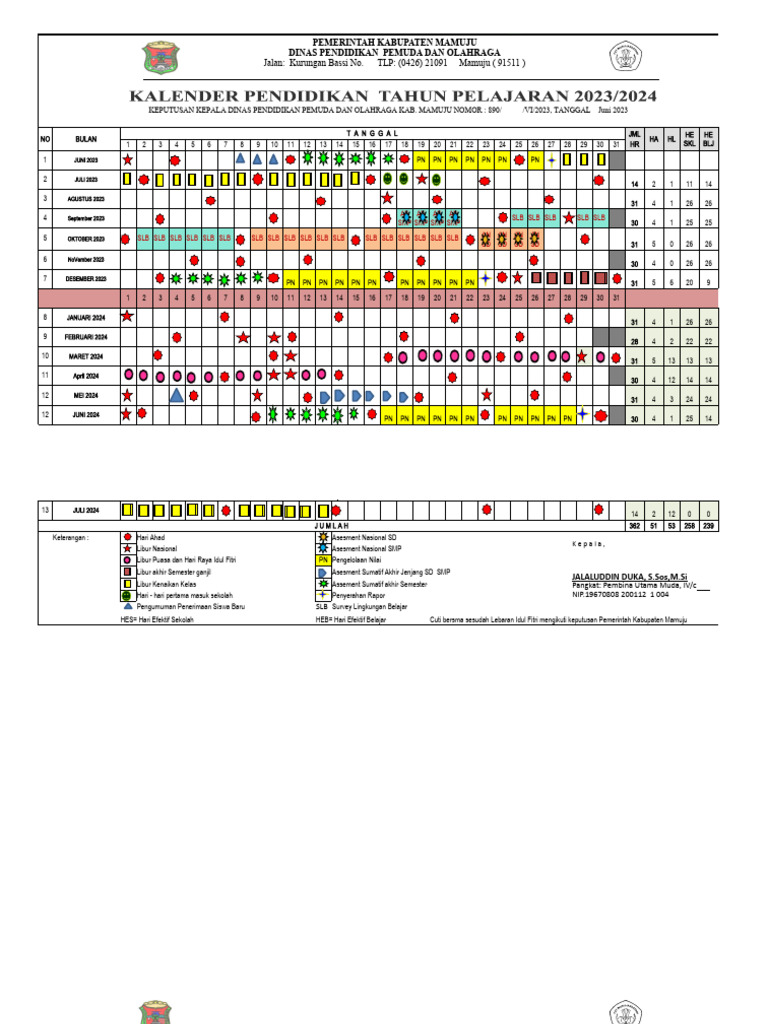 KALENDER Pendidikan 2023-2024 - Copy | PDF