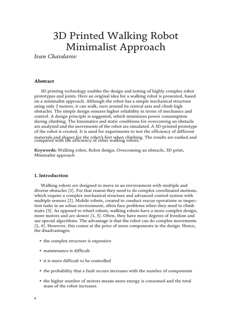 Robot 3D Printed Walking | PDF | Robot | Robotics