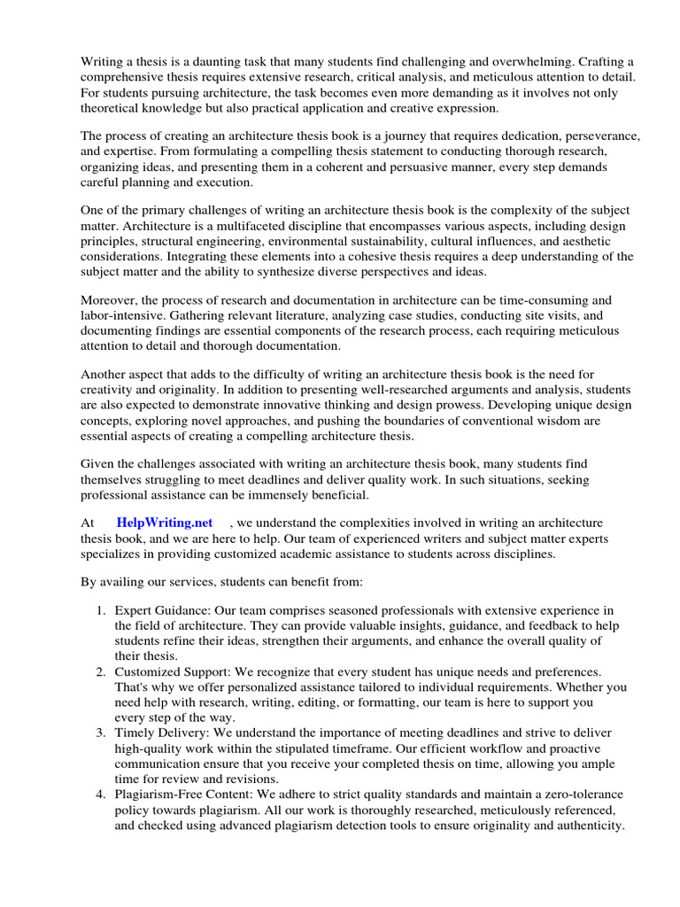 Ust Architecture Thesis Book | PDF | Thesis | Critical Thinking