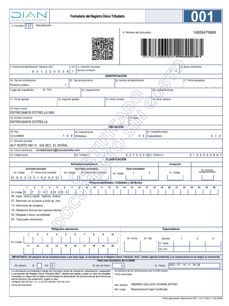 Rut Entregamos Estrella Actualizado MT CC | PDF