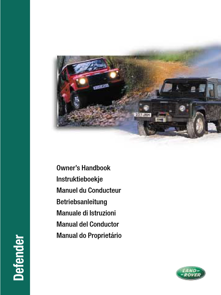 1991 Land Rover Defender Owners Manual | PDF | Axle | Vehicle Technology