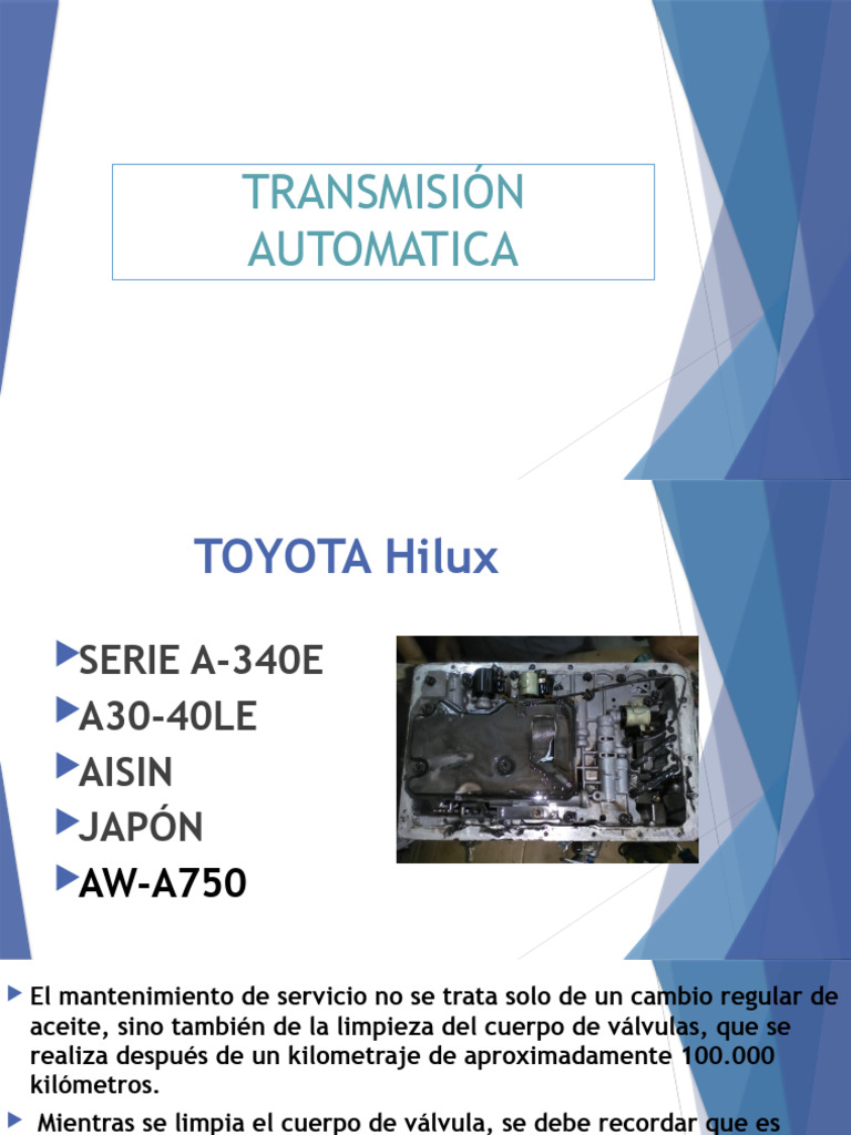 Toyota TRANSMISION AUTOMATICA | PDF