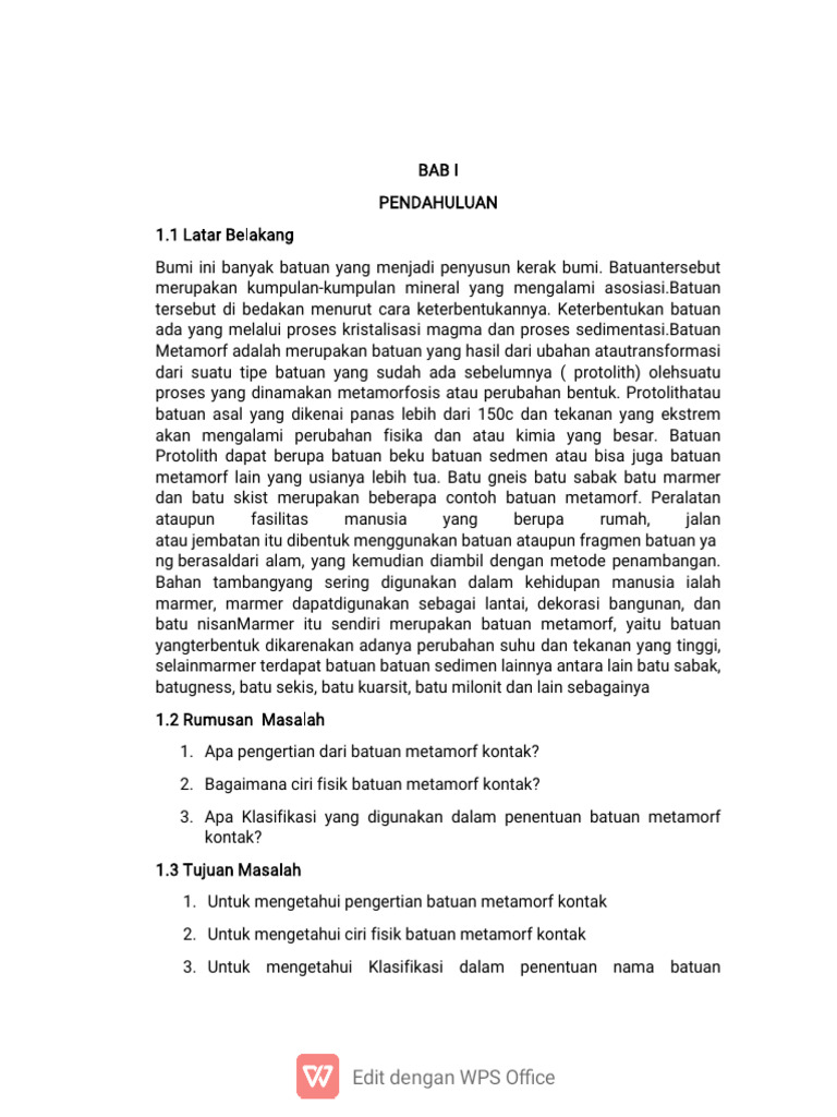 Bab Acara 8 Metamorf Kontak - Farhan | PDF