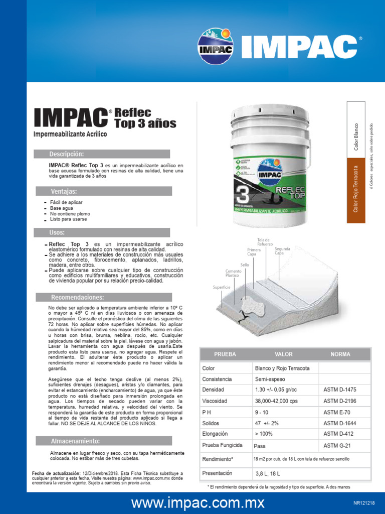 Impac Reflec Top 3 | PDF | Agua | Materiales