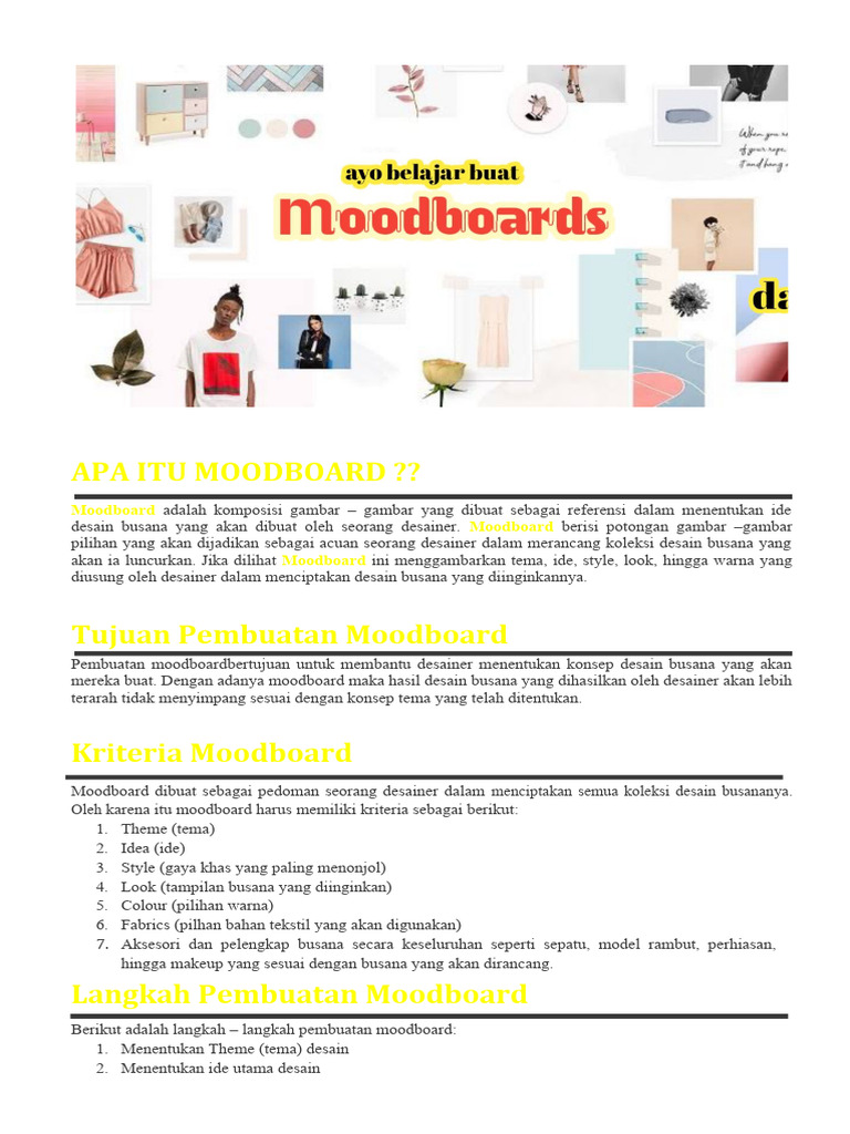 Tentang Moodboard | PDF