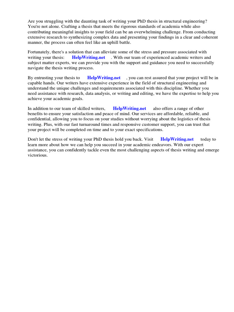 Phd Thesis In Structural Engineeringpdf Pdf Thesis Bending 8042